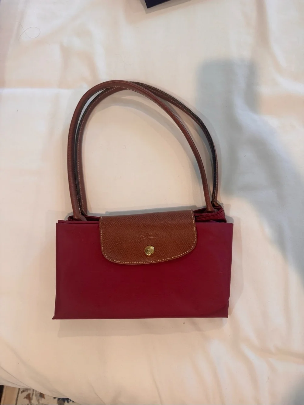 Longchamp | Bags | Longchamp Le Pliage Large Shoulder Bag In Burgundy ...